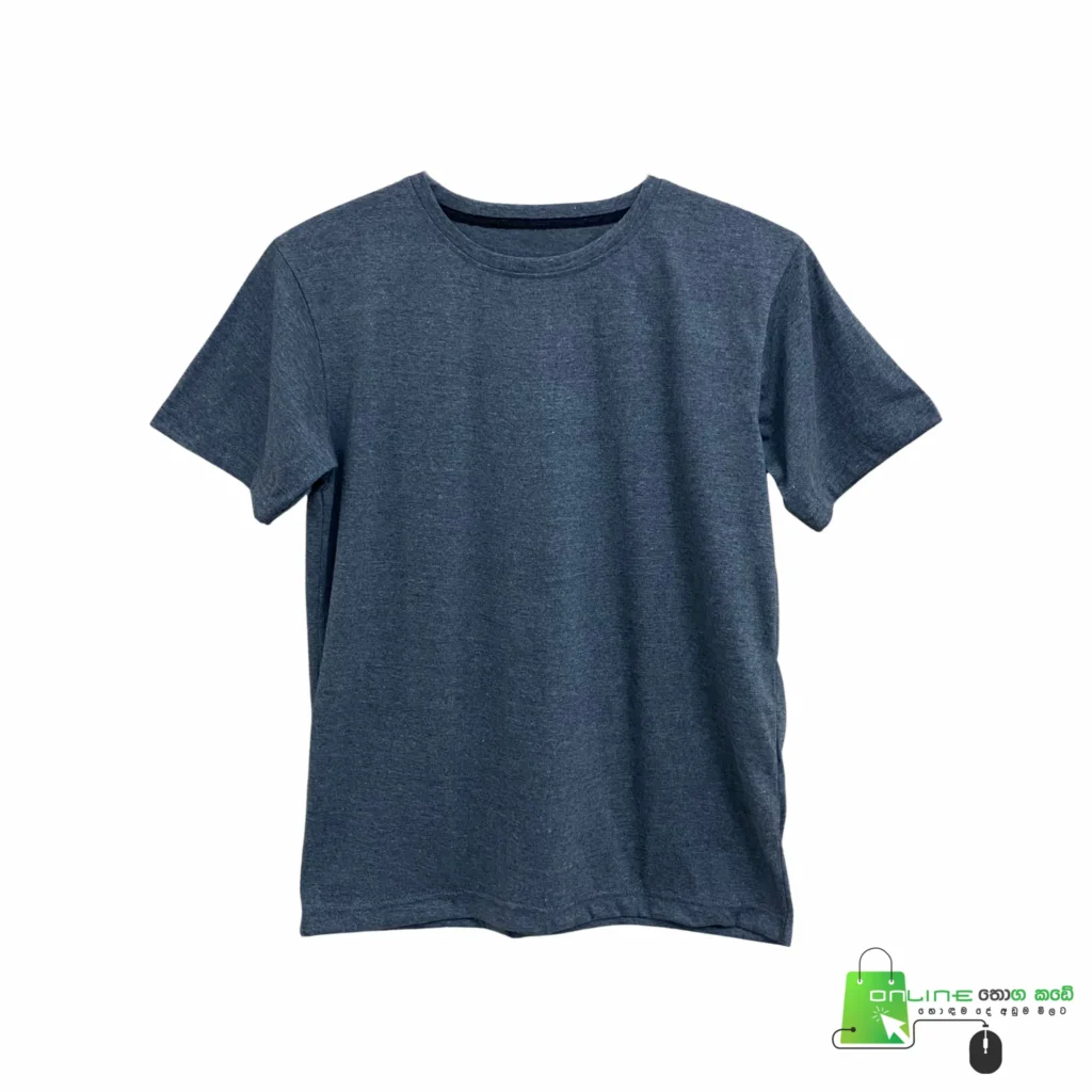 Dark Gray Marl Unisex Crew Neck Plain Color T-Shirt - Onlinethogakade