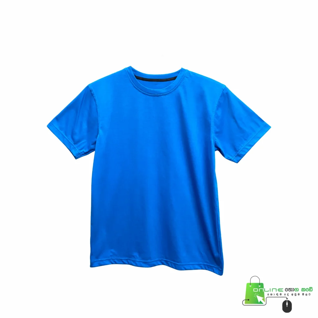 Peacock Blue Unisex Crew Neck Plain Color T-Shirt - Onlinethogakade